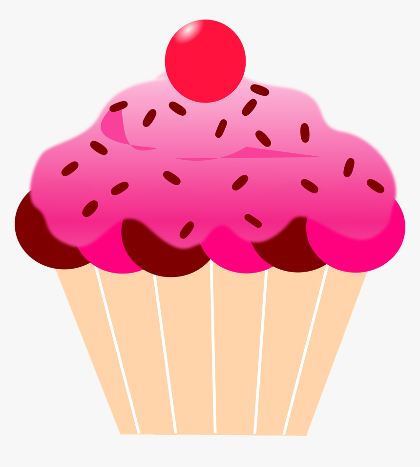 Cupcake, Cherry, Pink Icing, Dessert, Food, Sweet - Pink Cupcake ...