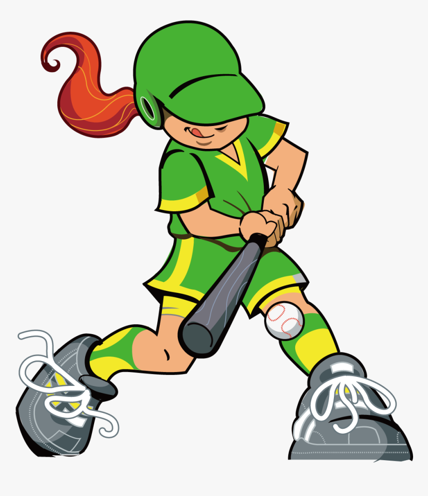 Girls Fastpitch Softball Clipart