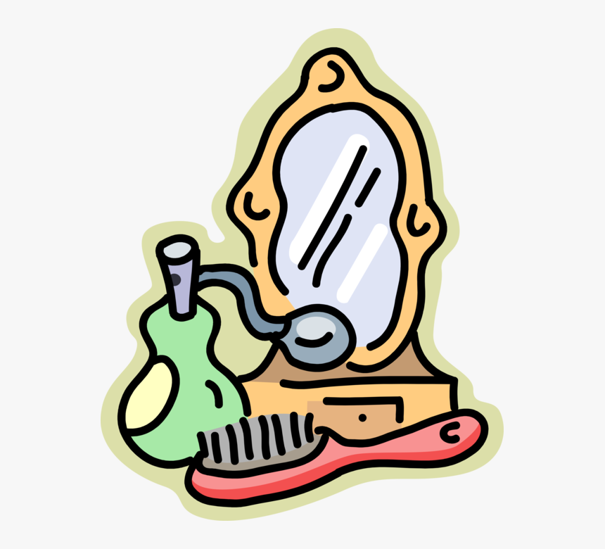 Vector Illustration Of Personal Grooming Hairbrush - Personal Grooming ...