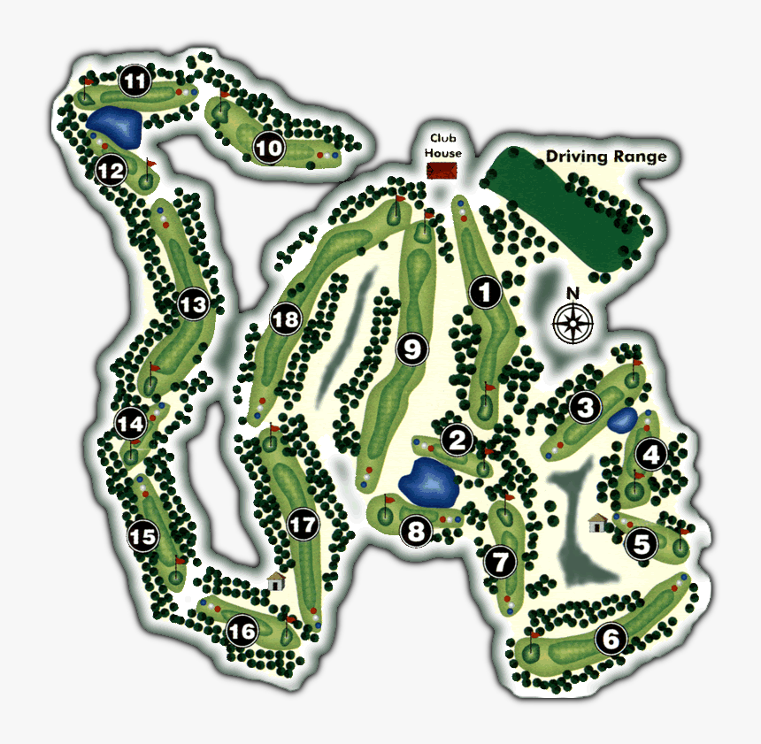 Course Overview - Pinetop Country Club Golf Course Map, HD Png Download ...