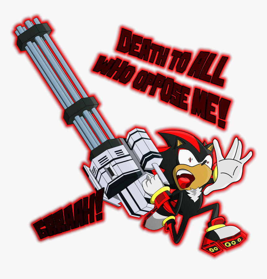 Shadow With Gatling Gun, HD Png Download , Transparent Png Image - PNGitem