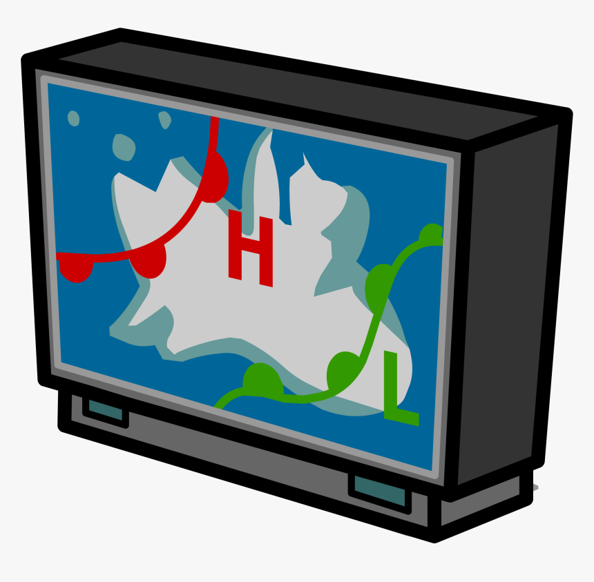 Big Screen Tv Sprite - Flat Screen Cartoon Tv Clipart, HD Png Download ...