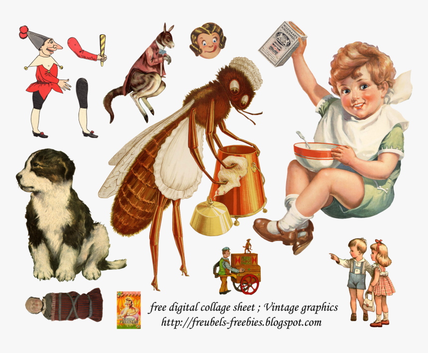 Free Digital Collage Sheet Download, HD Png Download , Transparent Png ...