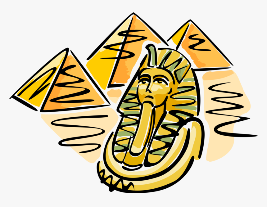 Vector Illustration Of Great Pyramids At Giza With, HD Png Download ...