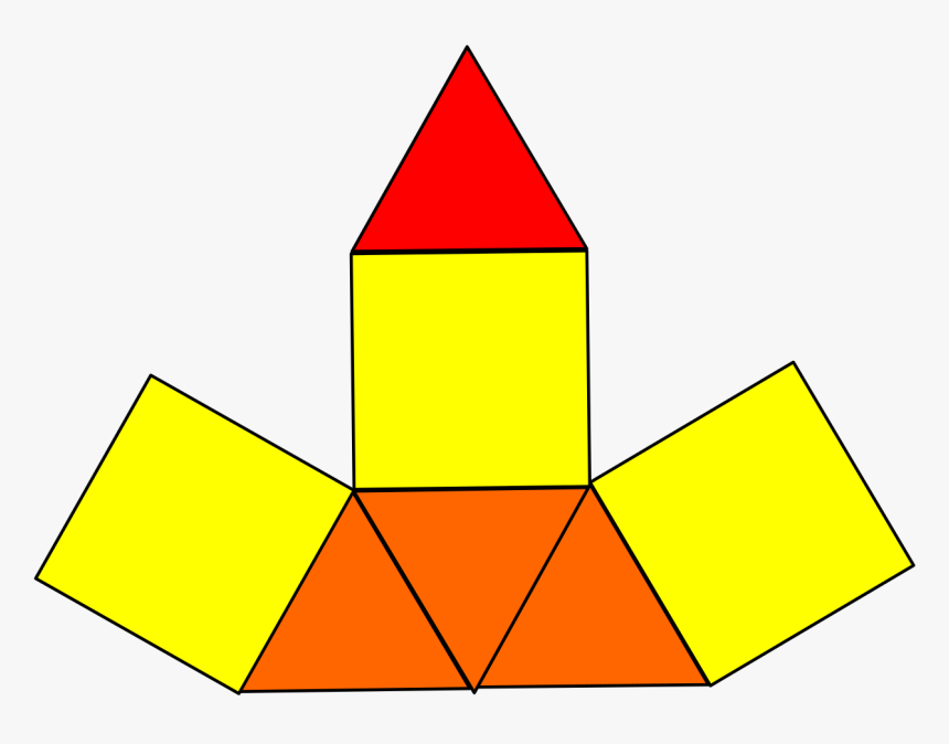 Triangular Pyramid Net, HD Png Download , Transparent Png Image - PNGitem