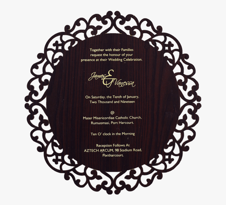 Wedding Card In Circle Shaped, HD Png Download , Transparent Png Image ...