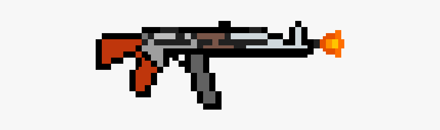 Ak 47 Pixel Art, HD Png Download , Transparent Png Image - PNGitem