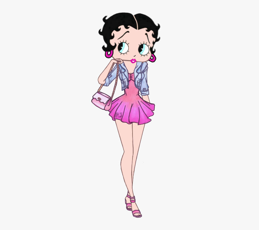Springtime Betty Boop In Blue Jeans, HD Png Download , Transparent Png ...