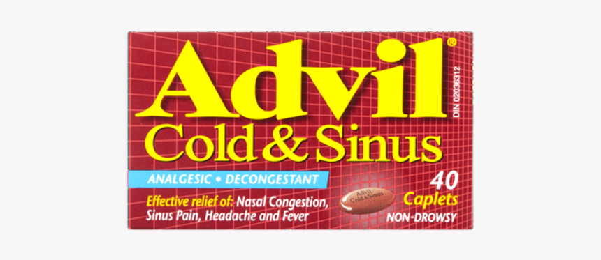 Advil Cold And Sinus, HD Png Download , Transparent Png Image - PNGitem