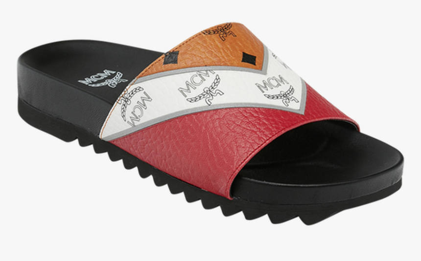 Mcm Slides Red White And Cognac, HD Png Download , Transparent Png ...