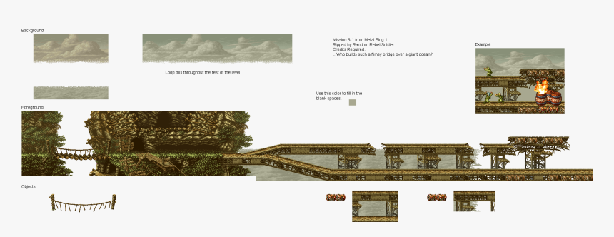 Mission 6-1 - Metal Slug 1 Level Sprite, HD Png Download , Transparent ...