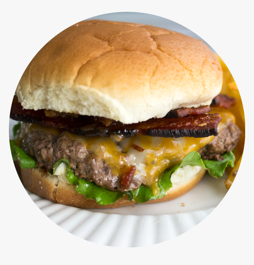 Triple Bacon Burger Square Png - Cheeseburger, Transparent Png ...