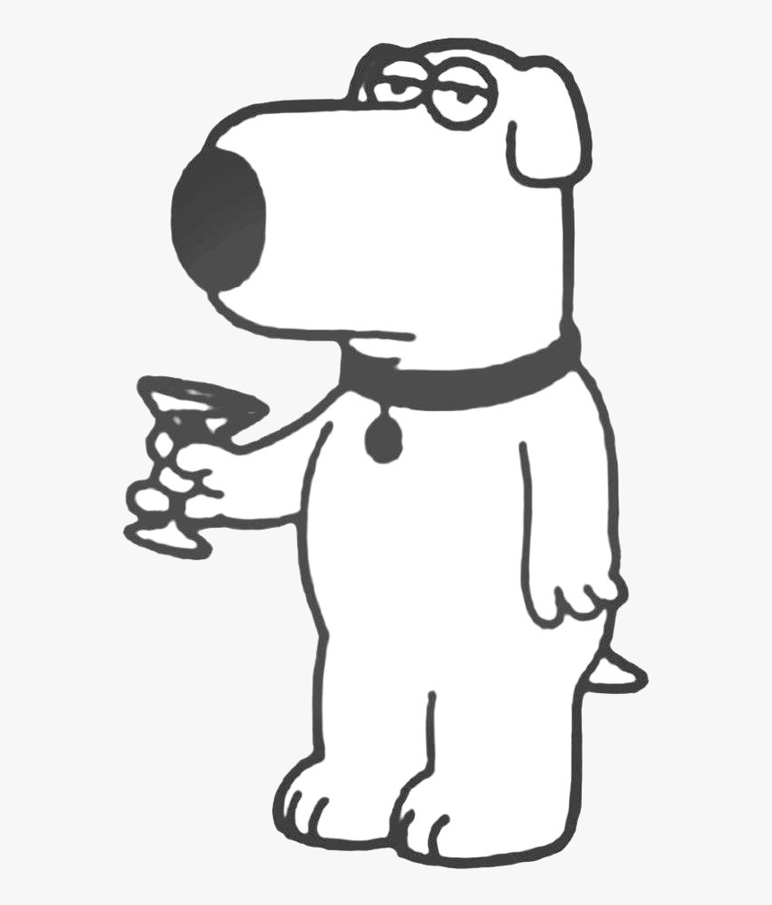 Brain Griffin Png Free Pic - Cartoon Drawing Family Guy, Transparent ...