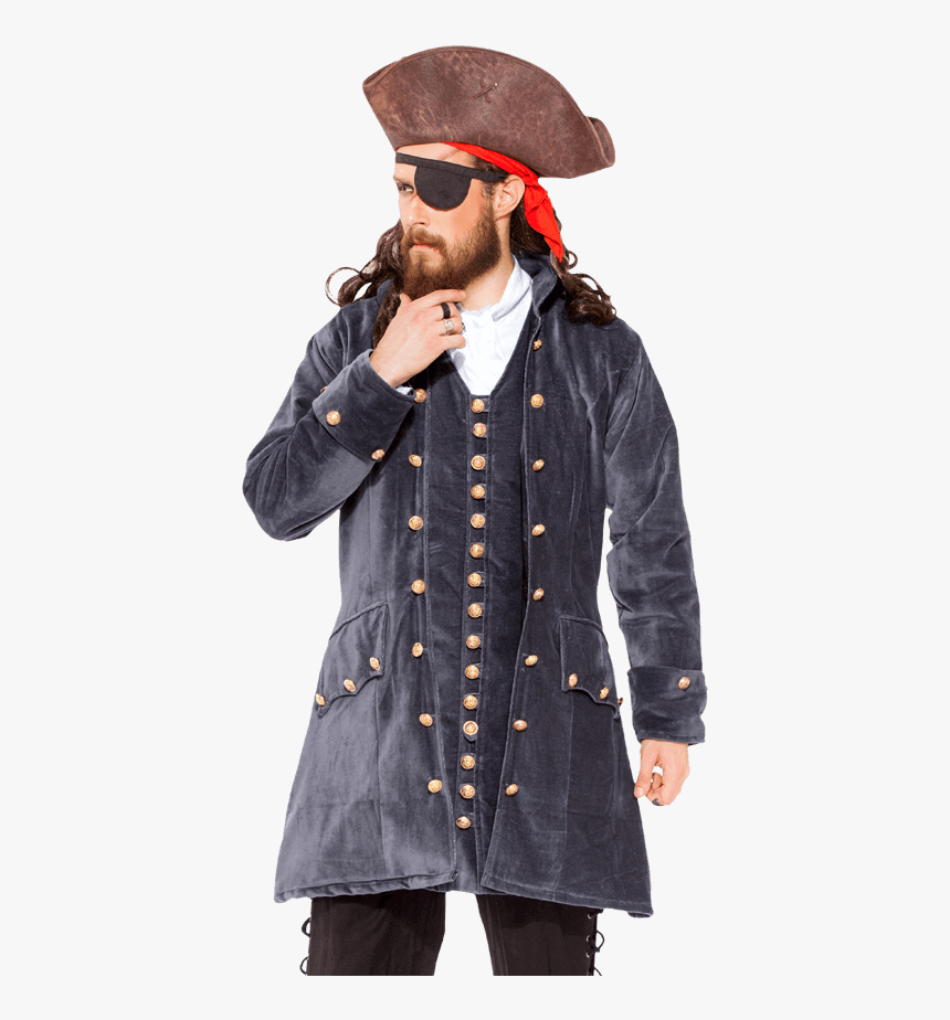 Captain Bridge Coat - Medieval Ship's Captain, HD Png Download ...