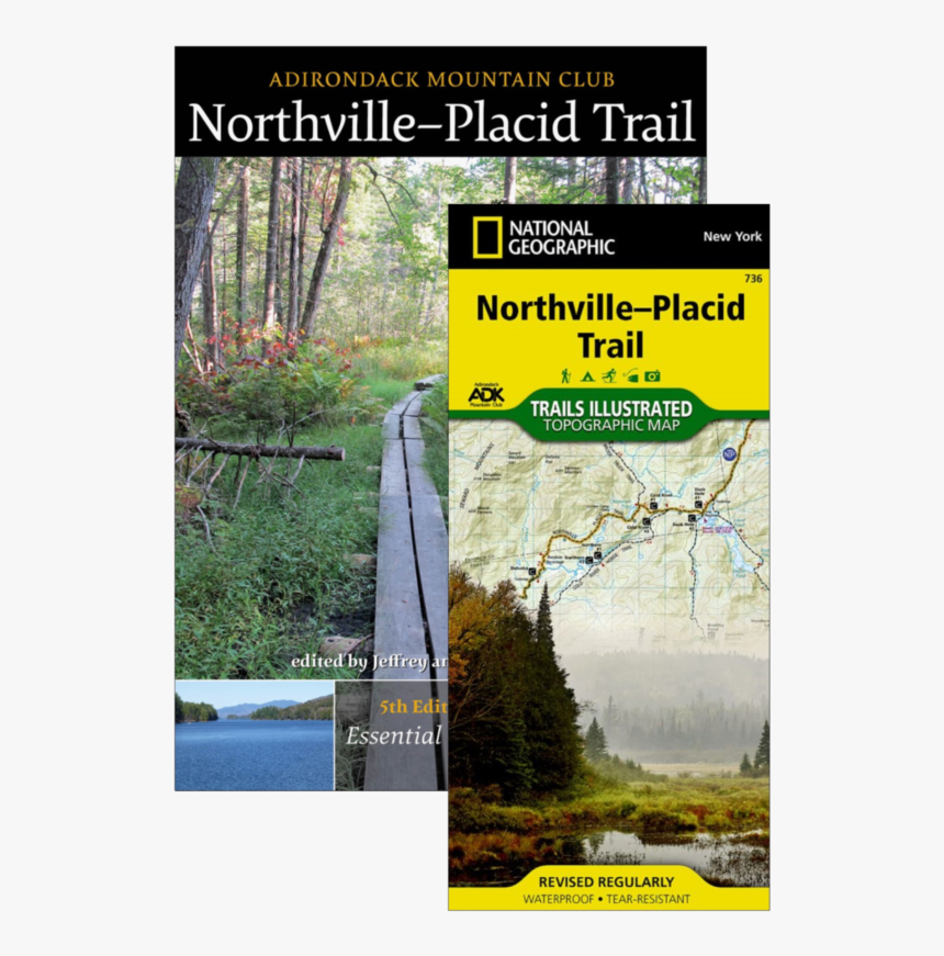 Adk Northville-placid Trail Guide Book And Map Pack - Map, HD Png ...