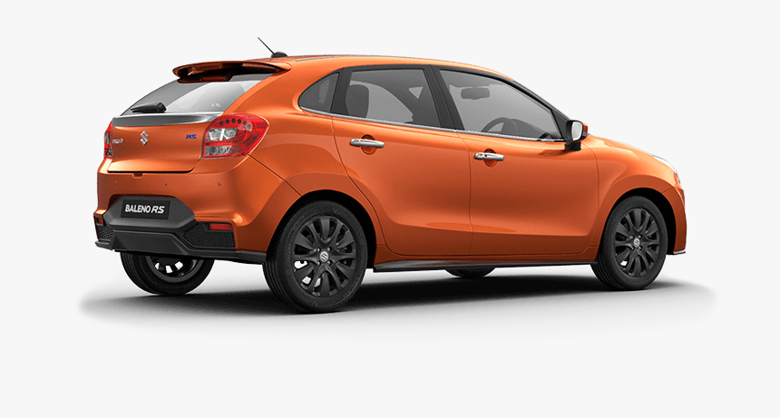 Baleno Rs Orange Car Back Side View - Tiago Vs Baleno, HD Png Download ...