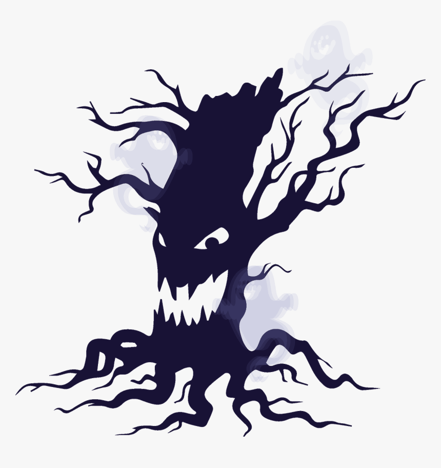 Scary Tree Halloween Png, Transparent Png , Transparent Png Image - PNGitem