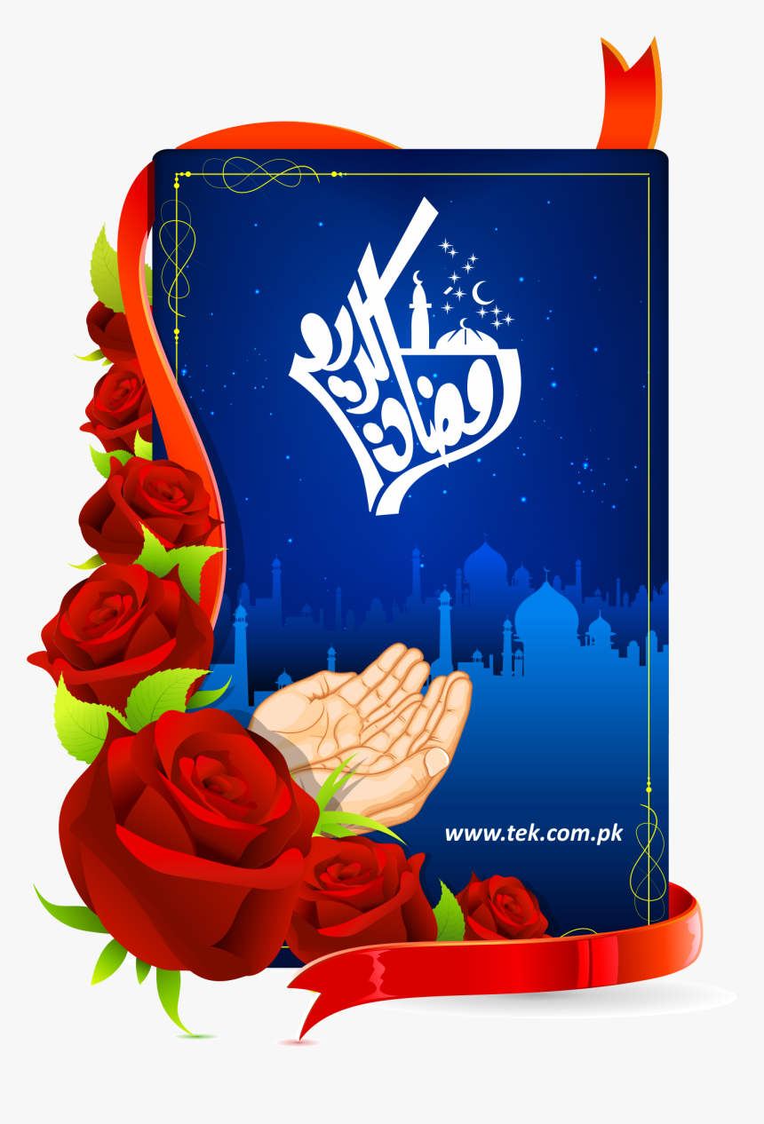 Eid Mubarak Image On Roses, HD Png Download , Transparent Png Image ...