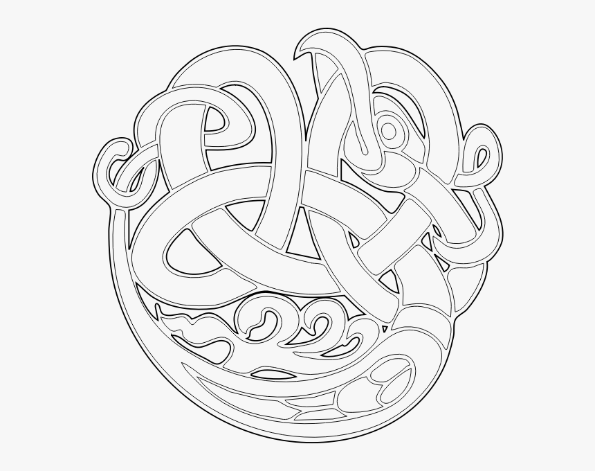 Celtic Ornament V1 By Merlin2525 - Line Art, HD Png Download ...