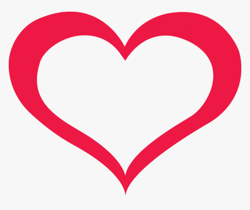 Red Outline Heart Png Image - Outline Of A Red Heart, Transparent Png ...