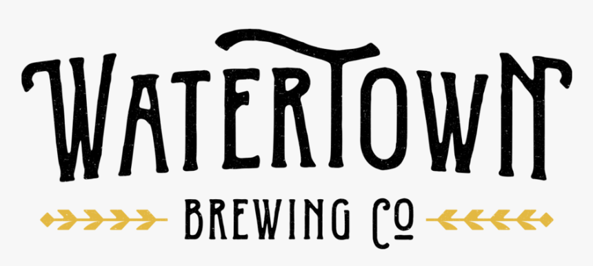 Watertown Brewing Black Lettering - Black-and-white, HD Png Download ...