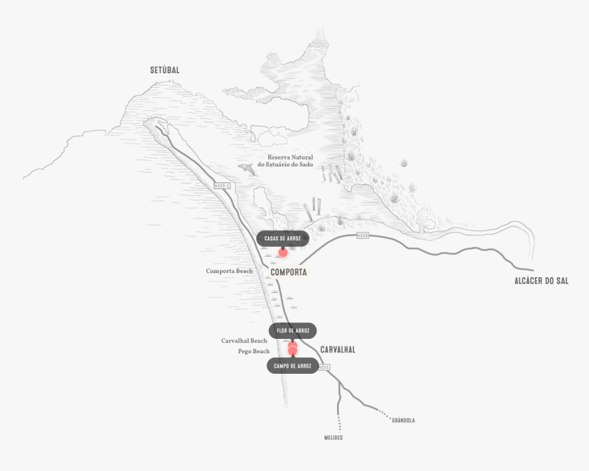 Map Of Comporta - Map, HD Png Download , Transparent Png Image - PNGitem