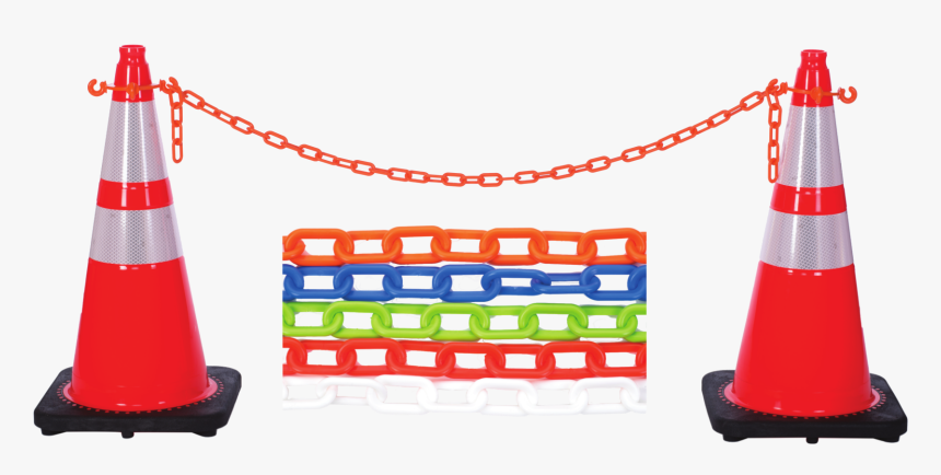 Safety Cone With Chain , Png Download - Safety Cone With Chain ...