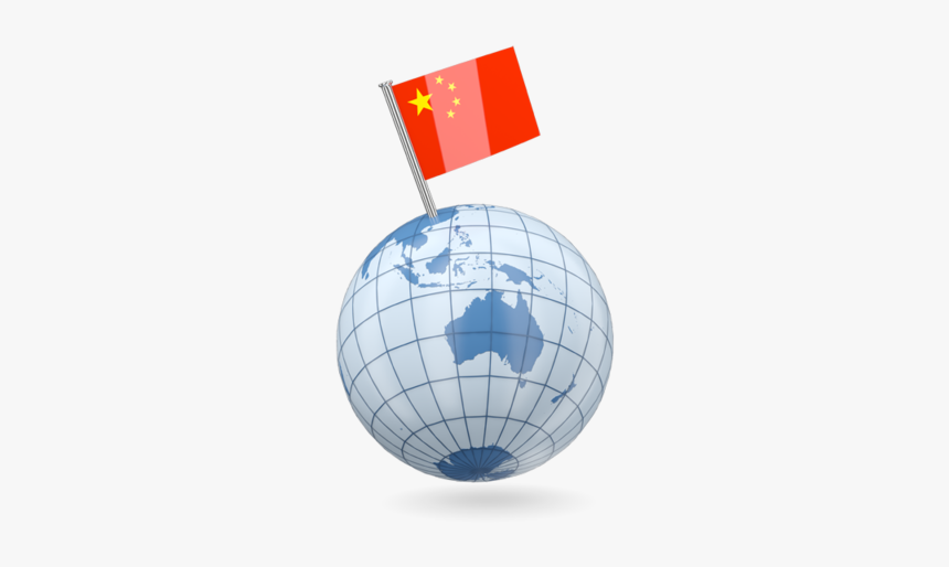 Earth With Flag Pin - Globe With China Flag, HD Png Download ...
