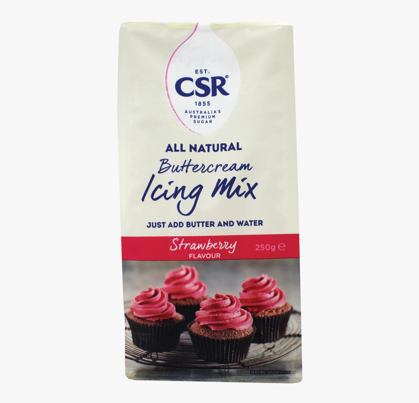 Csr Sugar Australia Icing Mix Strawberry Flat Bottom - Cupcake, HD Png ...