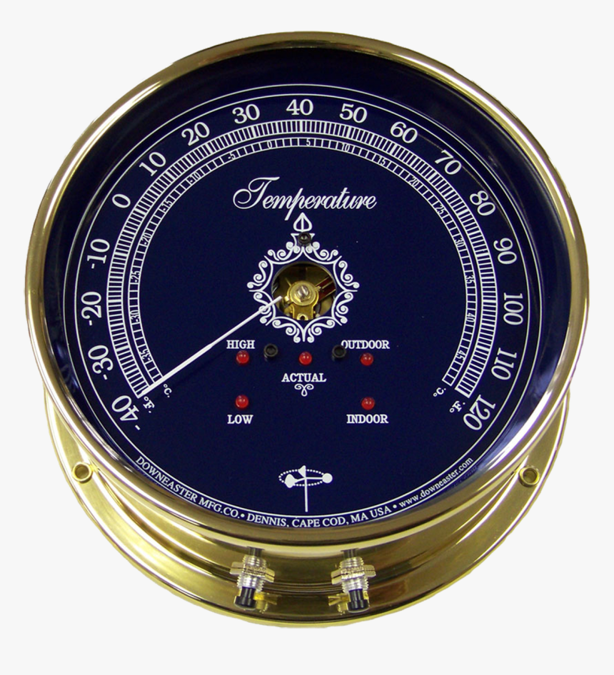 Downeaster Temperature Gauge Weather Instrument, Blue - Circle, HD Png ...
