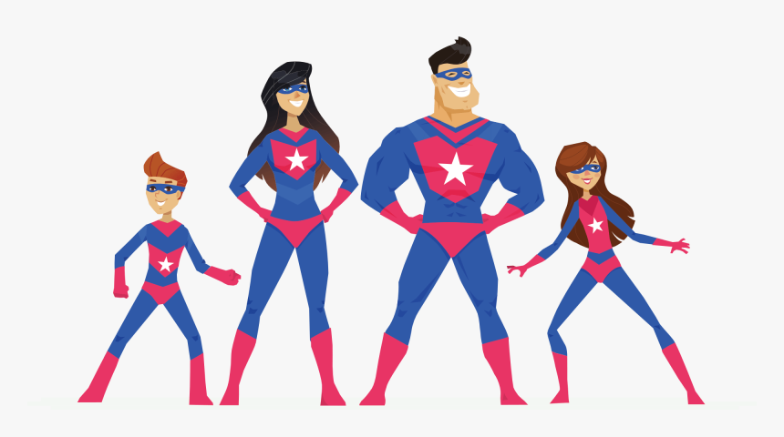 Super Family Cartoon, HD Png Download , Transparent Png Image - PNGitem