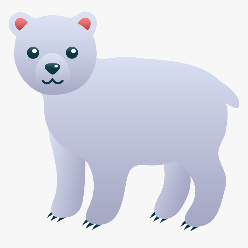 Cute Polar Bear Clip Art - Snow Animals Clip Art, HD Png Download ...
