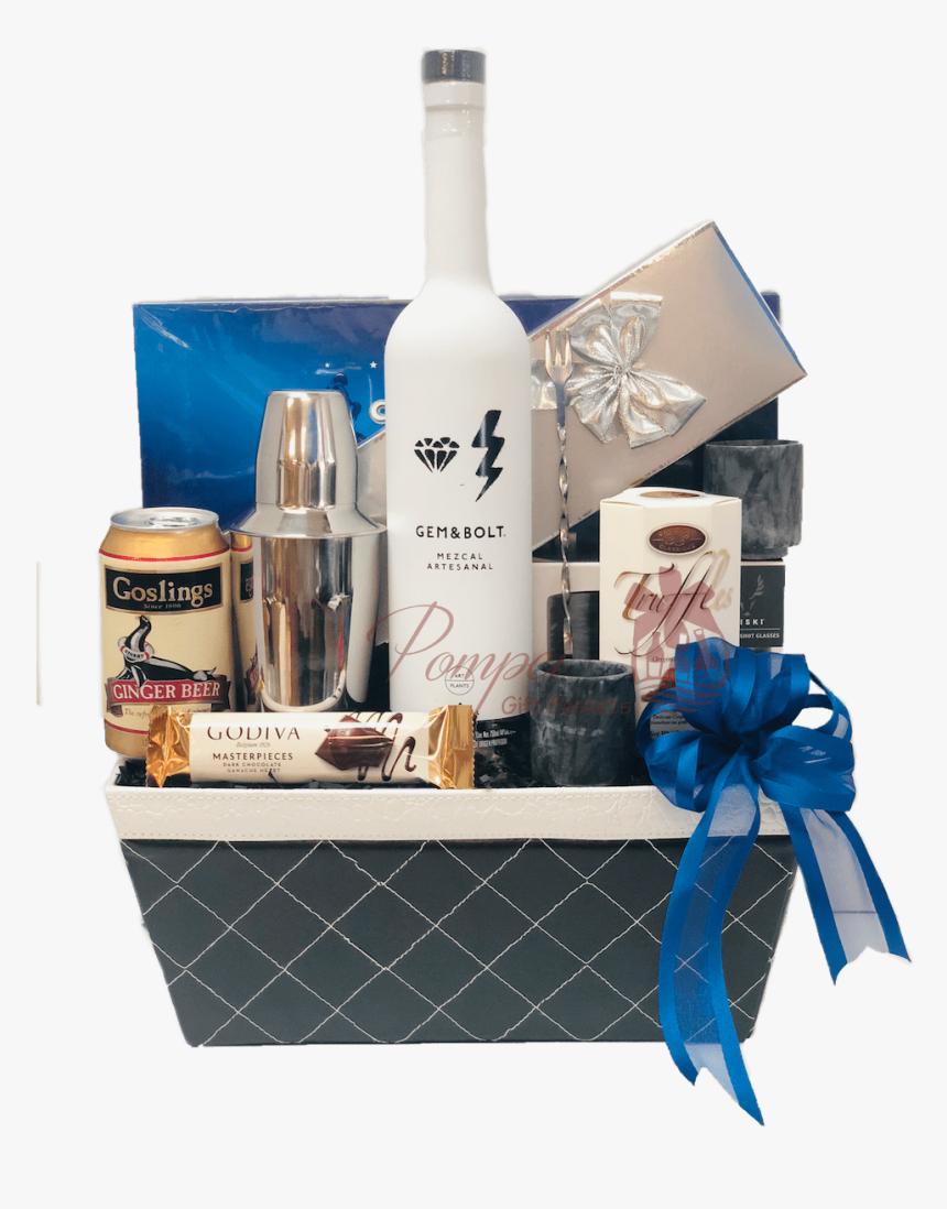 Something Blue Mezcal Gift Basket, Mezcal Gifts, Engraved - Mishloach ...