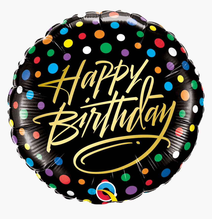 Happy Birthday Black Balloon, HD Png Download , Transparent Png Image ...