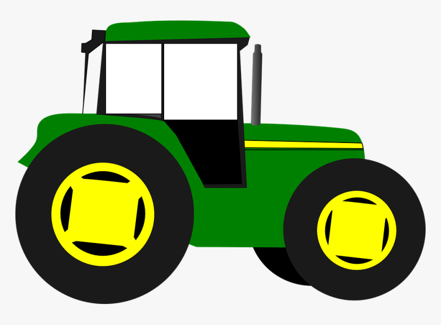 Tractor, Trekker, Farm, Green, Yellow, Agriculture - Tractor Clipart ...