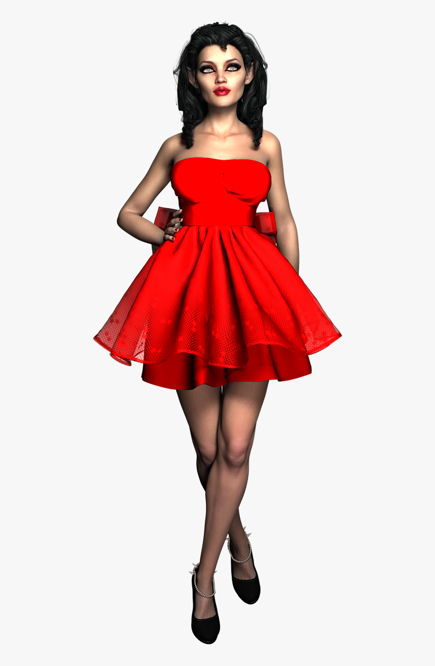 Woman Red Dress Png, Transparent Png , Transparent Png Image - PNGitem