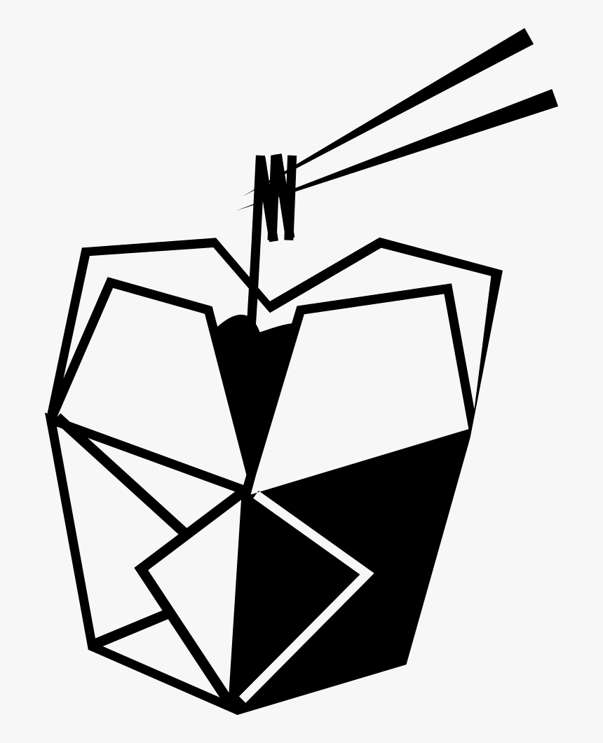 Chinese Food Box With Chop Sticks - Chinese Box Clipart Black And White ...