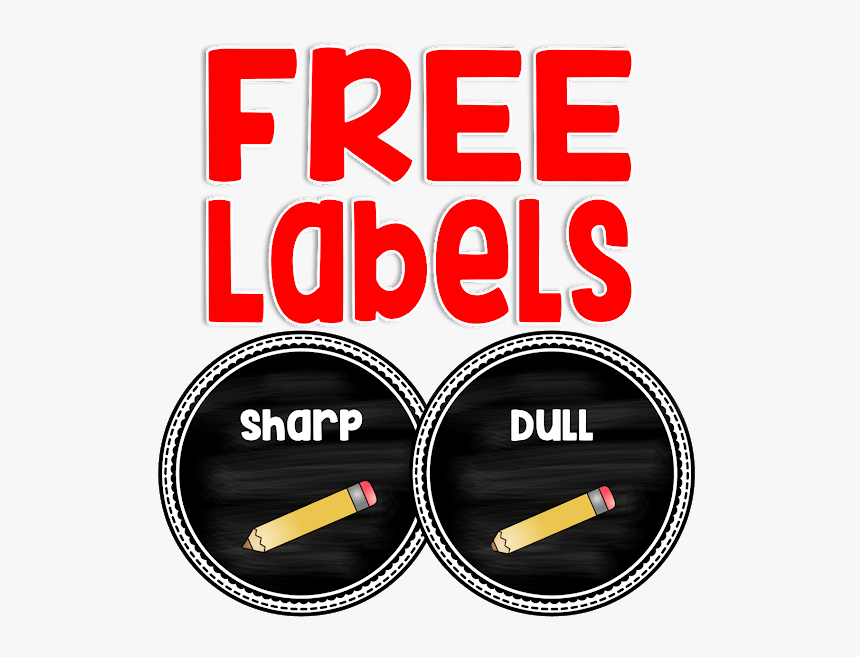 Pencil Cup Dull And Sharp Labels Free - Bullet, HD Png Download ...