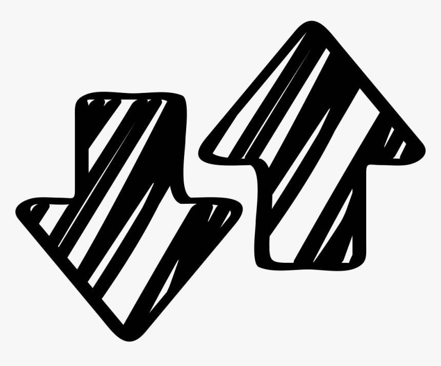 Sketched Up And Down Arrows Side By Side Comments Up Down And Side 