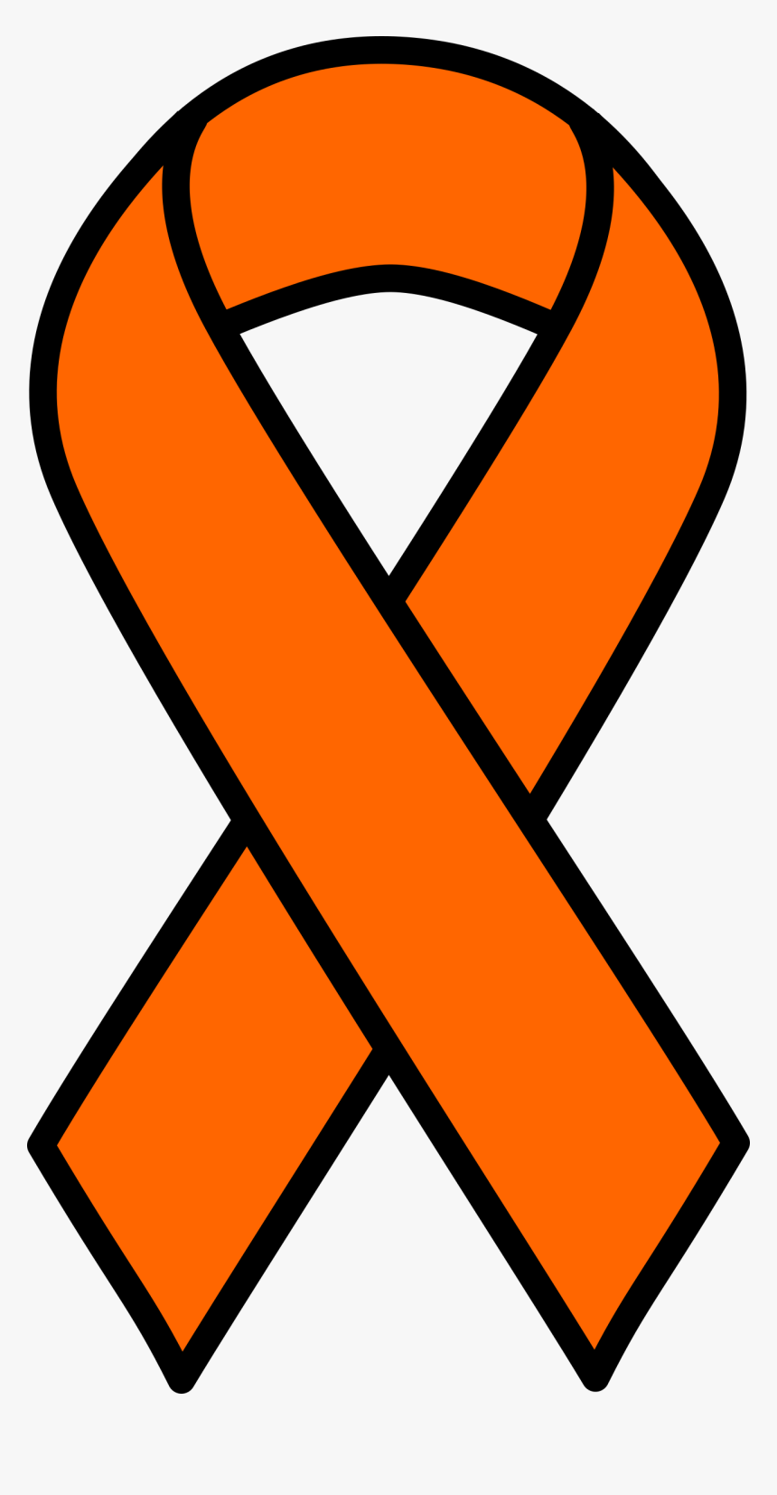 Clip Art Orange Ribbon Clip Art - Clip Art Breast Cancer Ribbon, HD Png ...
