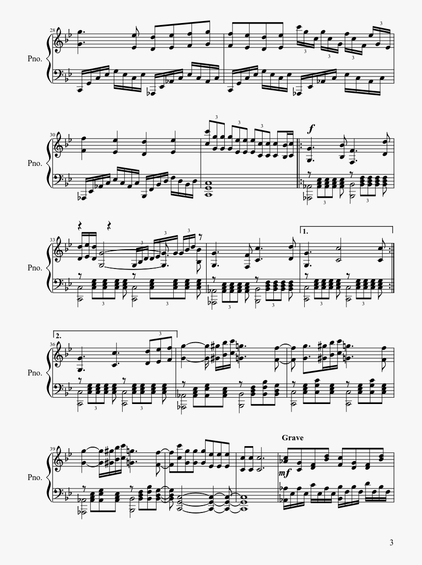 Partition Victor Piano Solo, HD Png Download , Transparent Png Image ...