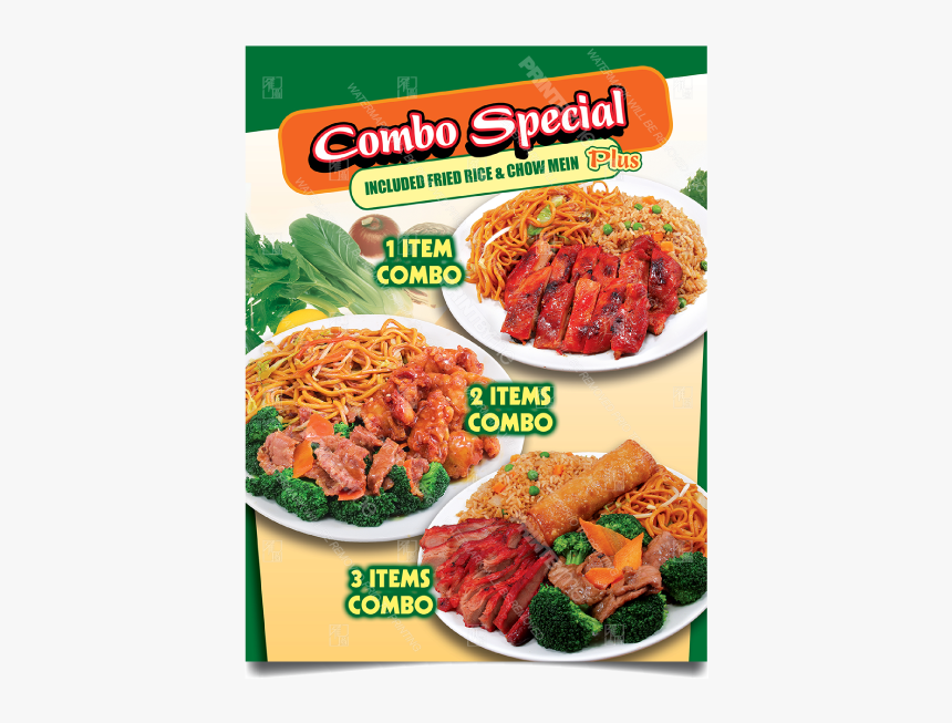 Chinese Food Combo Special With 3 Combos Poster - Agujjim, HD Png ...