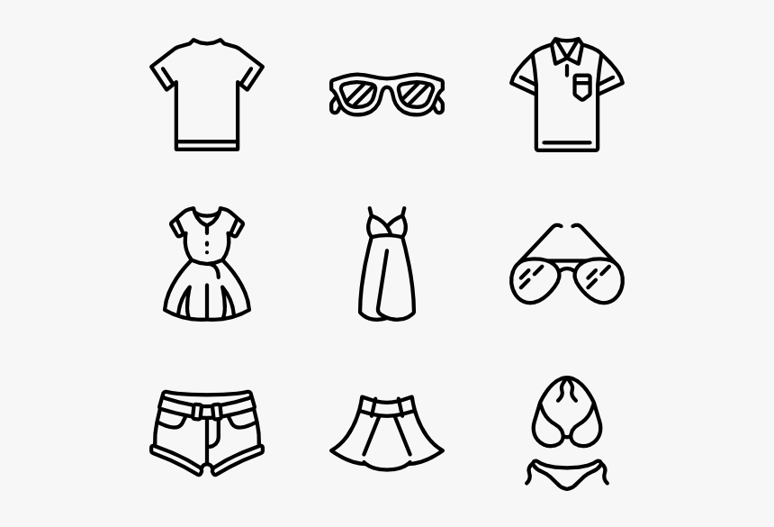 Free Icons Designed By - Summer Clothes Icon Png, Transparent Png ...