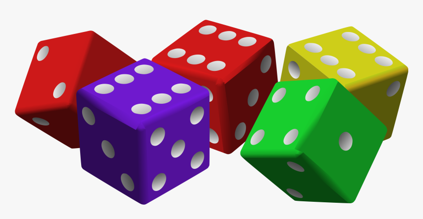 Net Clip Art Five Dice 2 Openclipart - Colorful Dice Clipart, HD Png ...