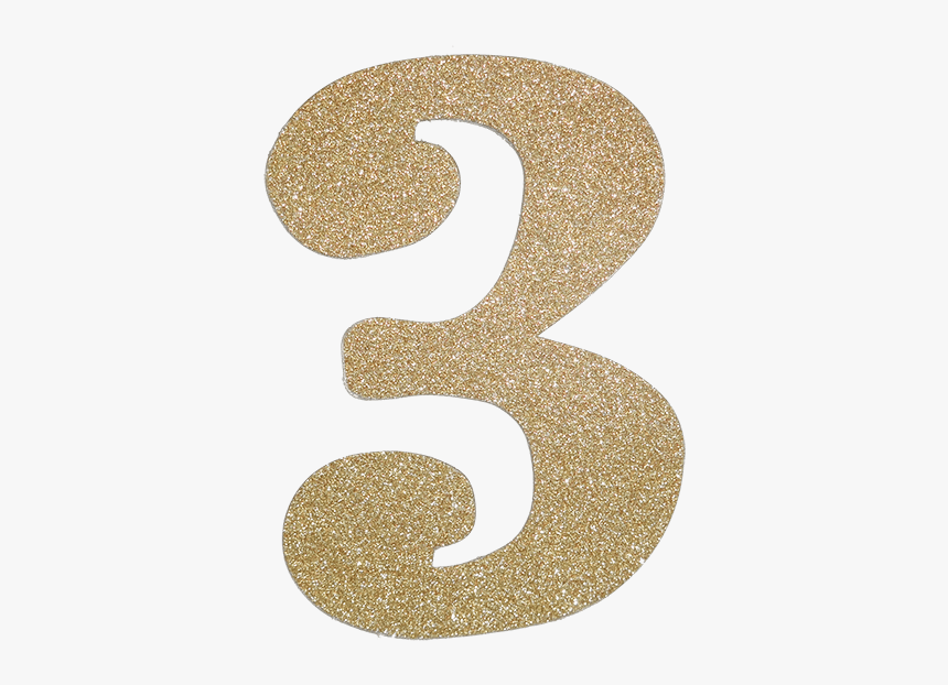 Number 3 Gold Glitter Png, Transparent Png , Transparent Png Image ...
