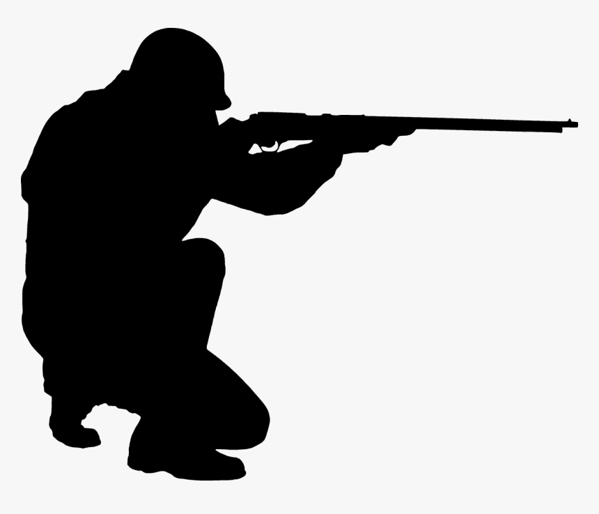 Silhouette Man Shooting Rifle, HD Png Download , Transparent Png Image ...