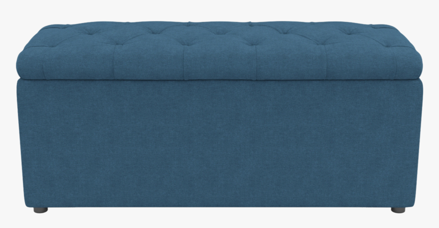 Blue Storage Ottoman - Ottoman, HD Png Download , Transparent Png Image ...