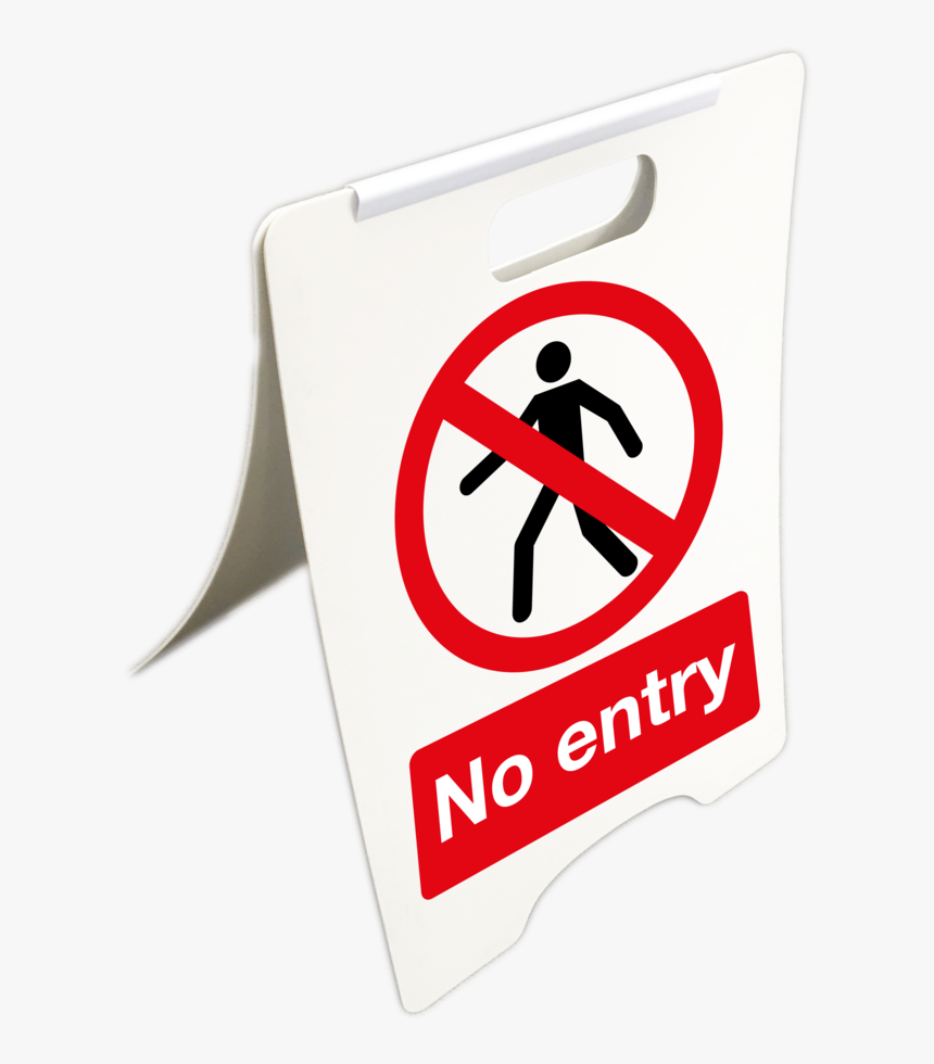 No Entry Free Standing Floor Sign - Entry Signs To Print, HD Png ...