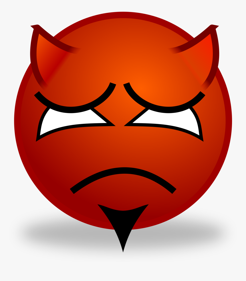 Devil Png - Sad Devil Smiley, Transparent Png , Transparent Png Image ...