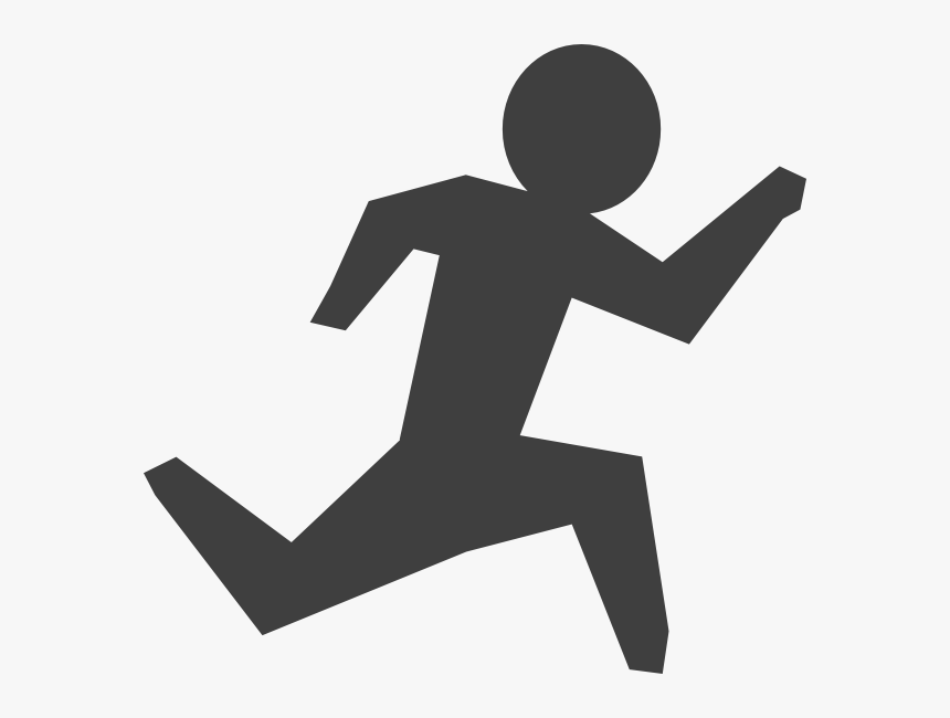 Gray Man Running Clip Art - Guy Running Clipart, HD Png Download ...